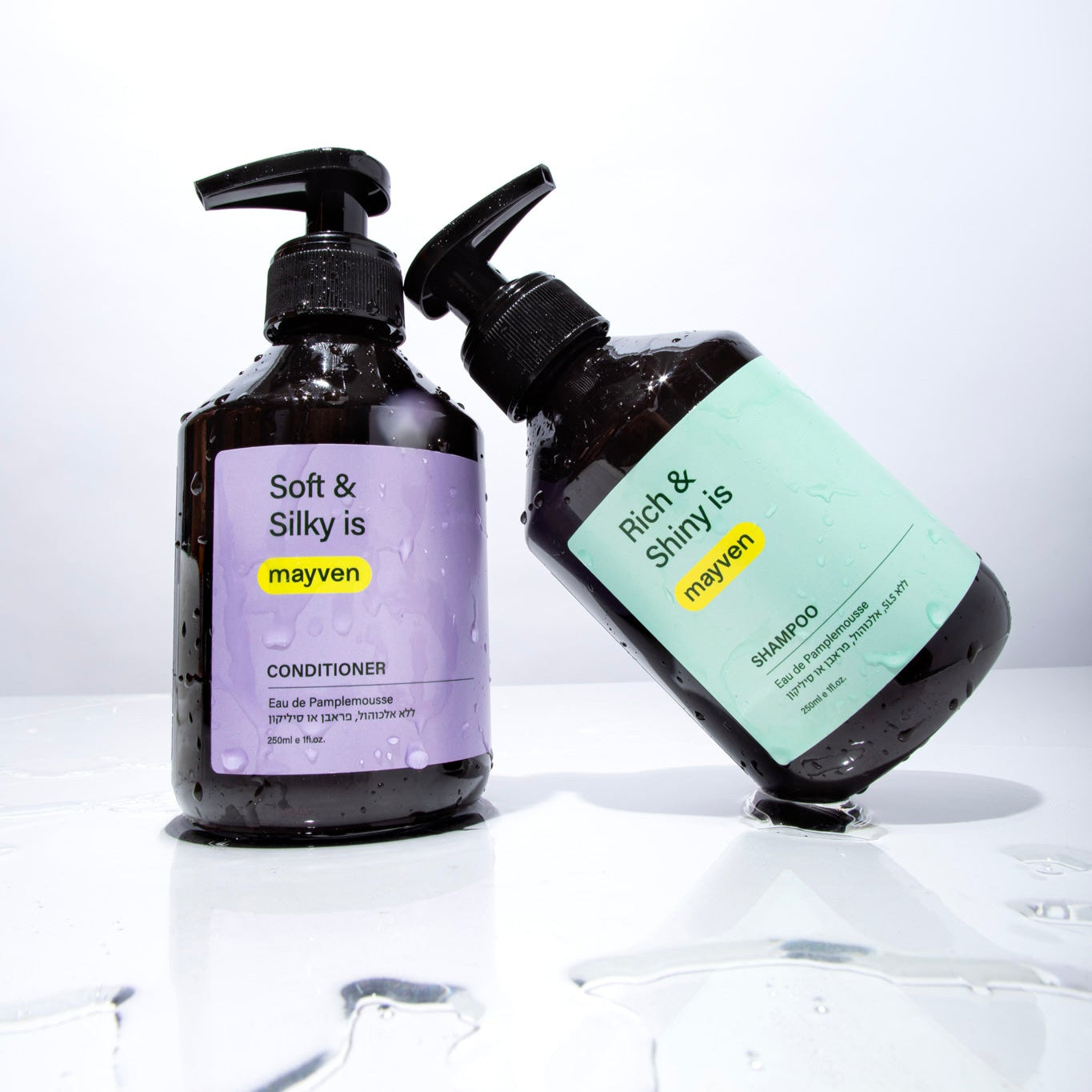 מארז שמפו ומרכך טבעיים לשיער חזק ובריא | Mayven - מייבן – mayven.co.il